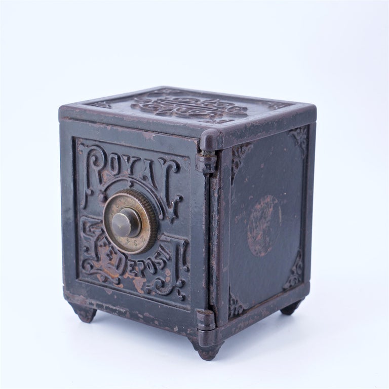 1870s Victorian Royal Safe Deposit Iron Copper Tabletop Safe Vintage ...