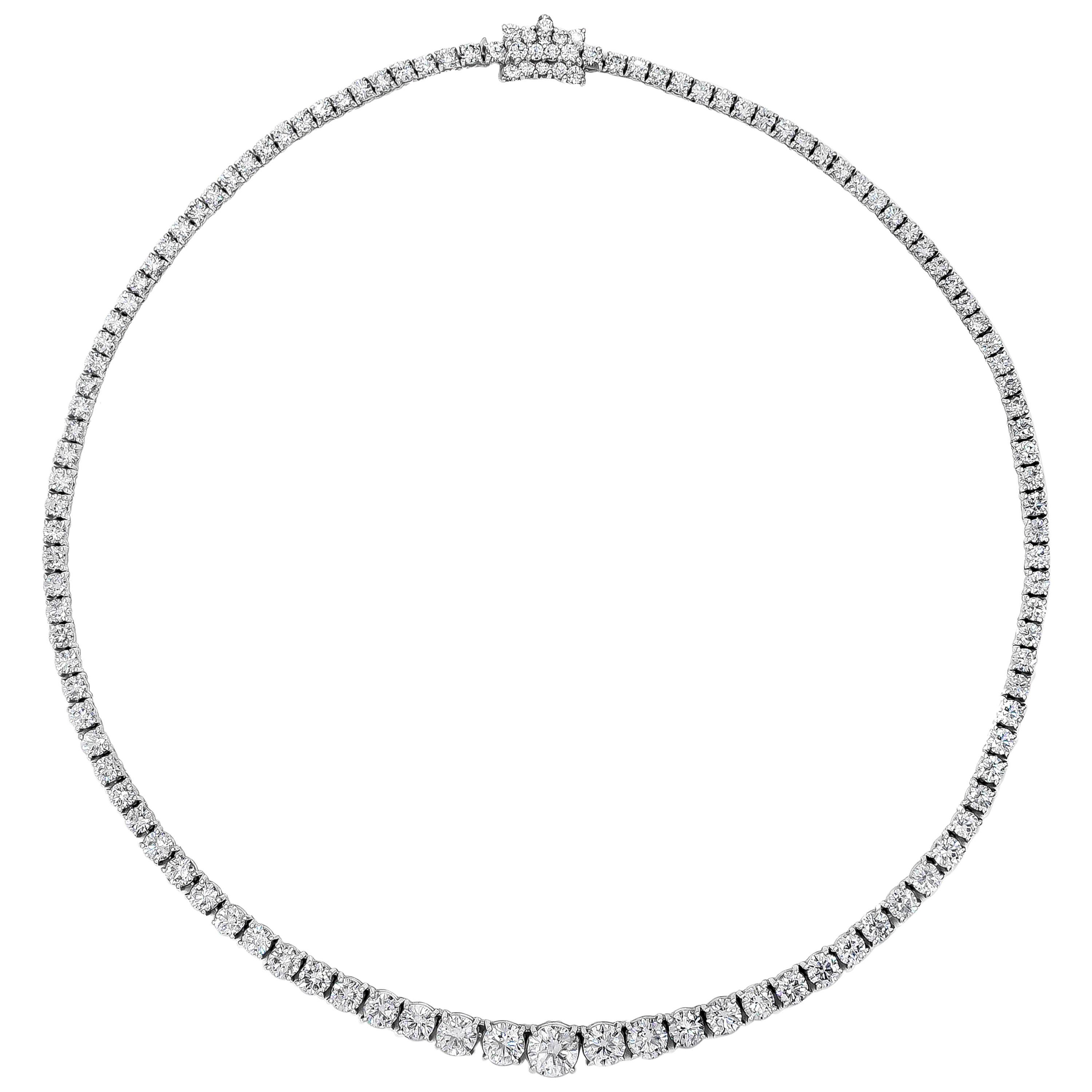 44.60 Carat Diamond Riviere Necklace For Sale at 1stDibs | riviere ...