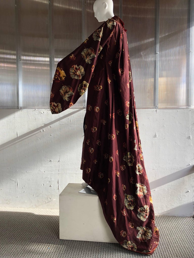 1875 Dramatic Sleeve and Watteau Back Robe Déshabillé In Victorian ...