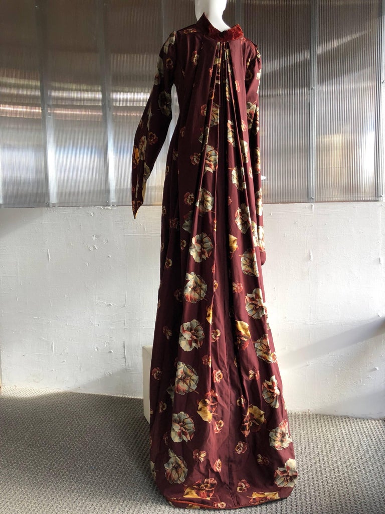 1875 Dramatic Sleeve and Watteau Back Robe Déshabillé In Victorian ...