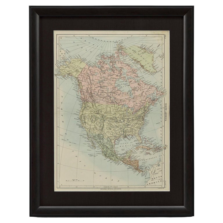 1875 "North America" Map by J. Bartholomew For Sale at 1stDibs