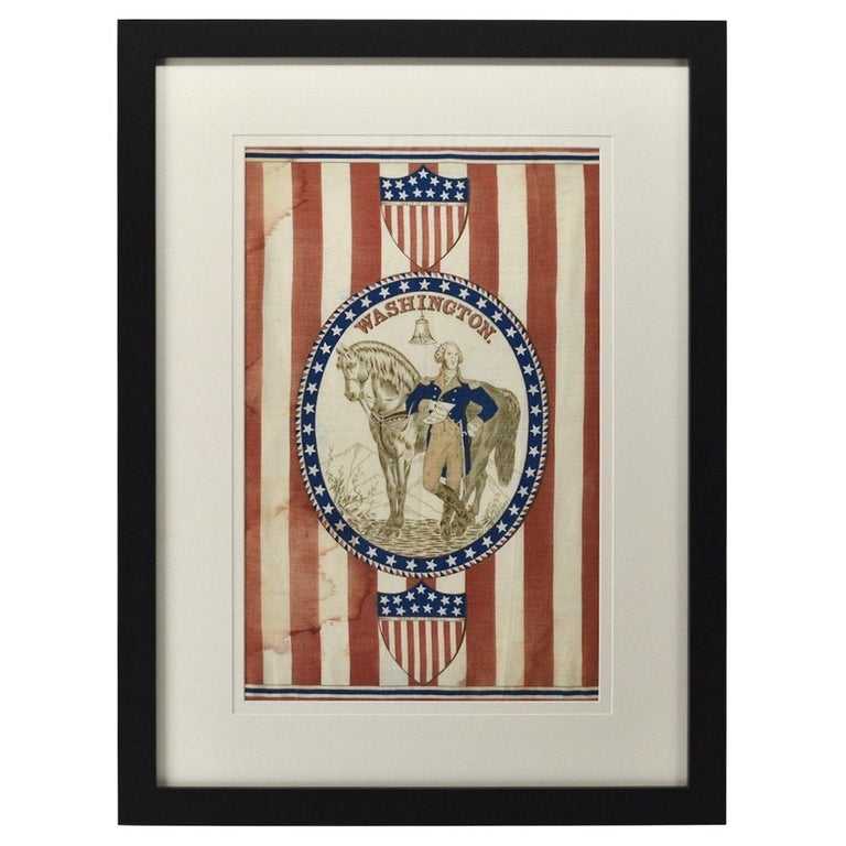 1876 Centennial George Washington Banner For Sale at 1stDibs