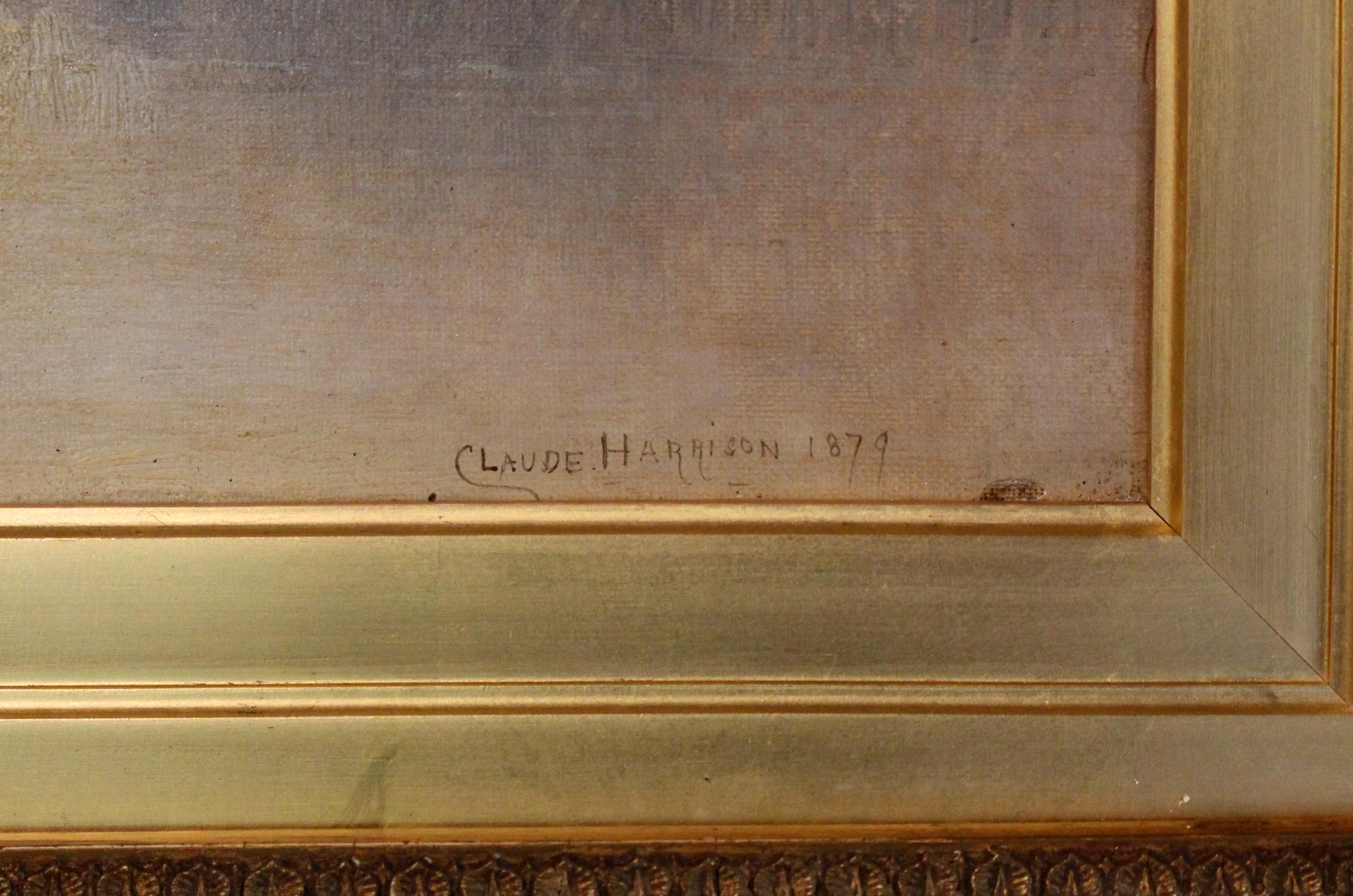 1879 Sunrise Painting by Claude Harrison For Sale at 1stDibs