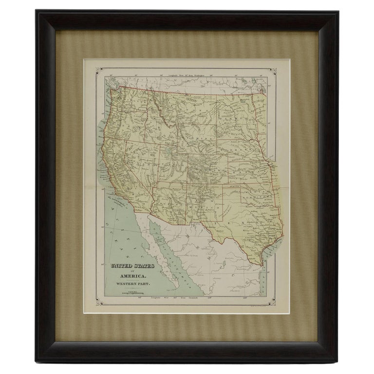 1879 "United States of America, Western Part" by O. J. Stuart For Sale ...