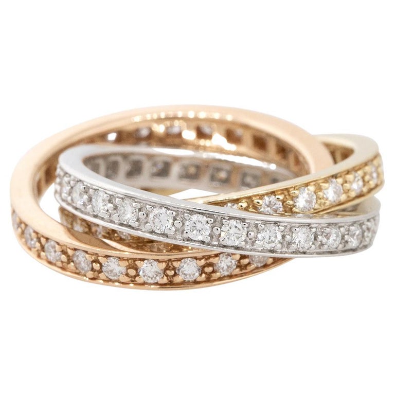 1.88 Carat Diamond Intertwined Ring 18 Karat in Stock For Sale at 1stDibs