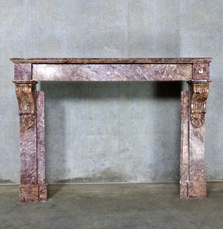 1880-1890 French 'Rouge de Rance' Fireplace Surround at 1stDibs | rance ...