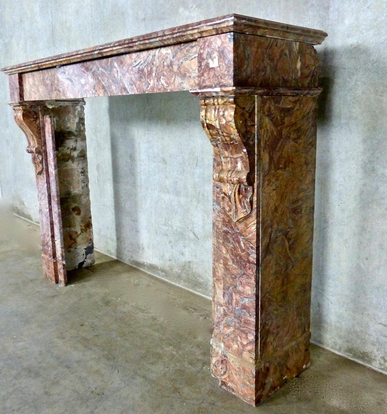 1880-1890 French 'Rouge de Rance' Fireplace Surround at 1stDibs | rance ...