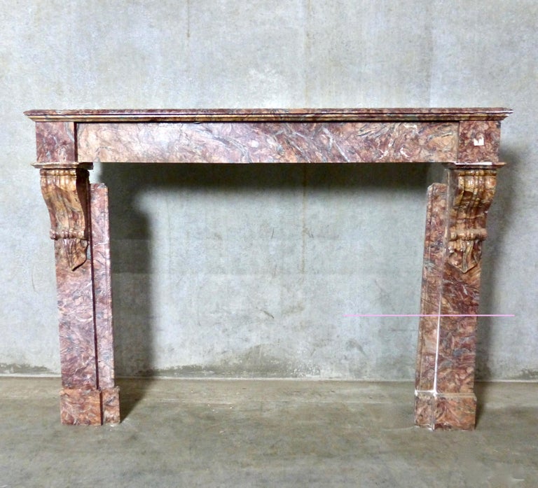 1880-1890 French 'Rouge de Rance' Fireplace Surround at 1stDibs | rance ...
