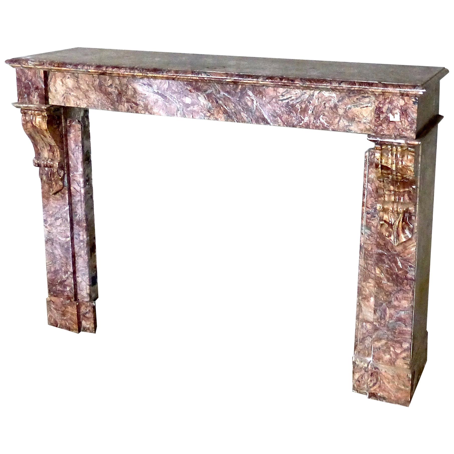 1880-1890 French 'Rouge de Rance' Fireplace Surround at 1stDibs | rance ...