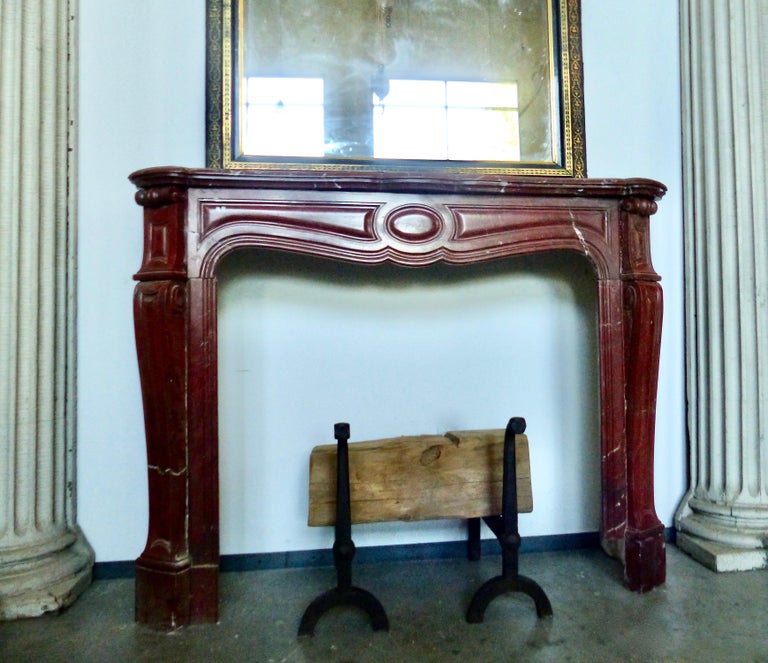 1880-1890 French ‘Rouge de Rance' Fireplace Surround Mantel For Sale at ...