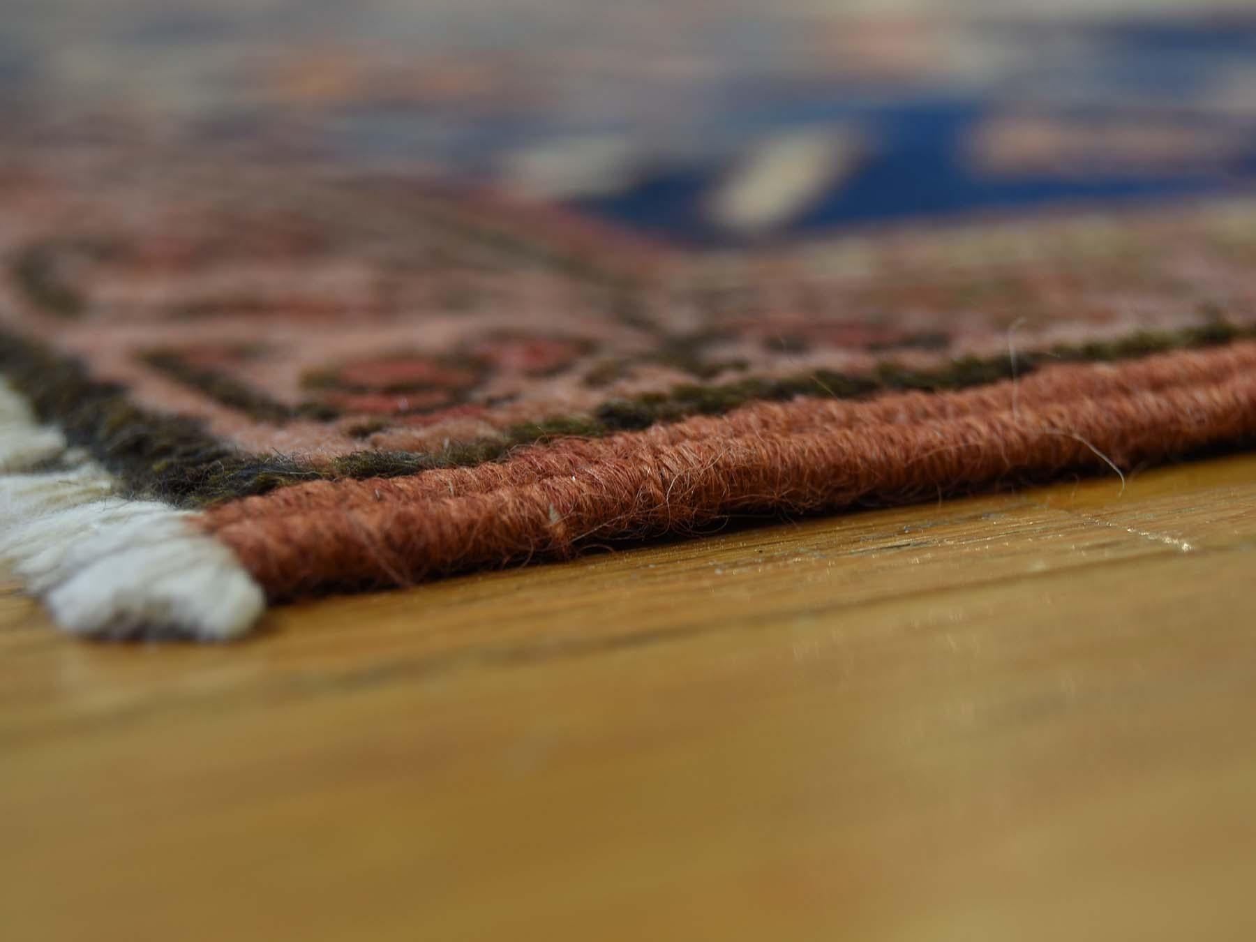 1880 Antique Persian Serapi Rug Even Wear, Classical Rust Navy at ...