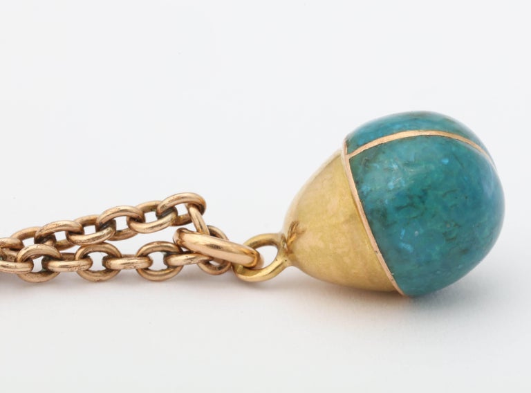 1880 Rare Russian Enameled Acorn Easter Egg Pendant, St. Petersburg For ...