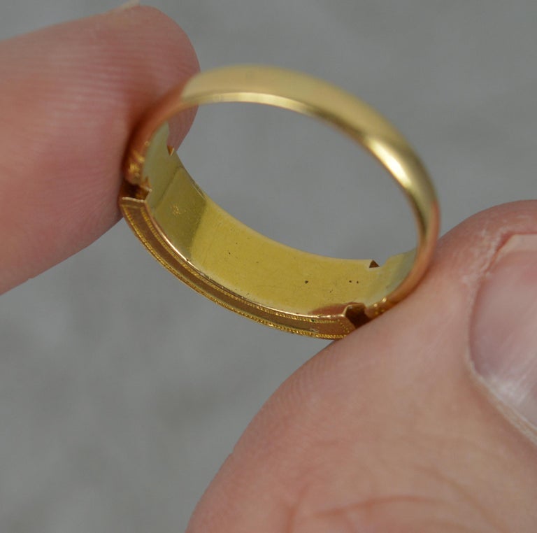 1880 Victorian 18 Carat Gold and Five Coral Stack Band Ring For Sale at ...