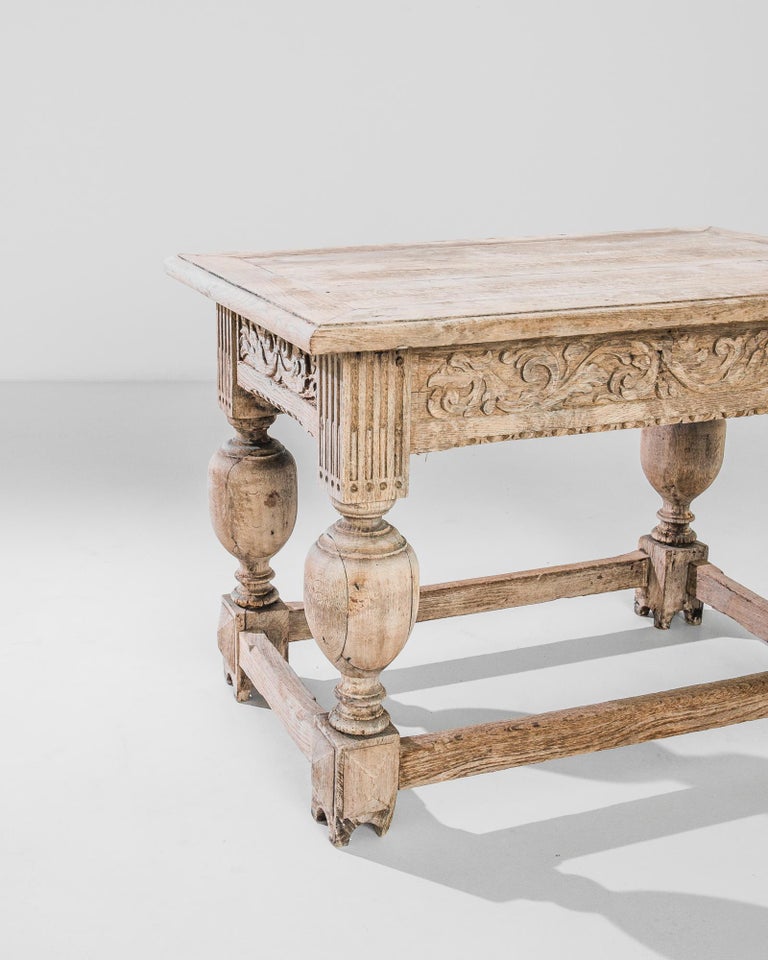 1880s Belgian Bleached Oak Table at 1stDibs