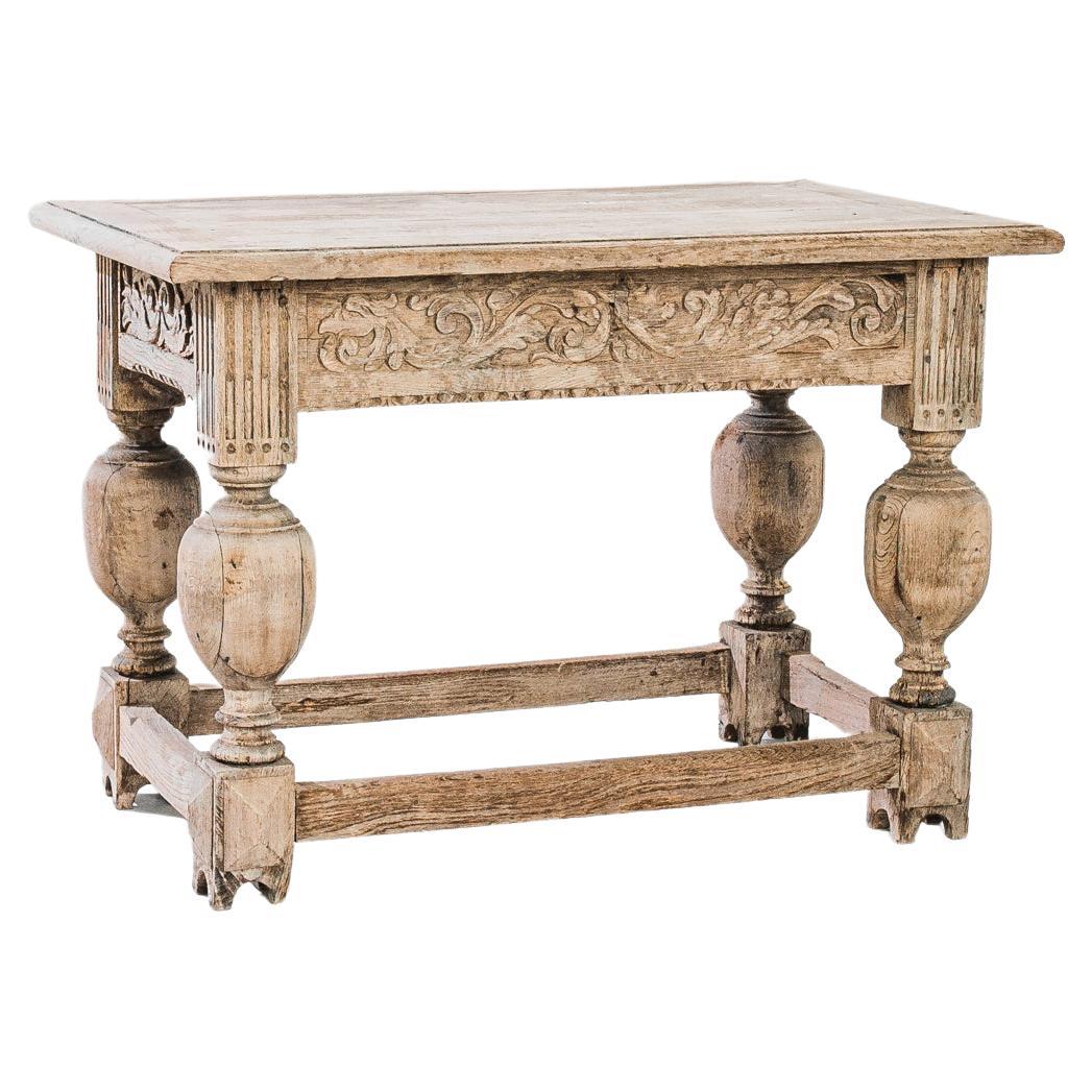 Gothic Revival Bleached Oak Belgian Side Table at 1stDibs