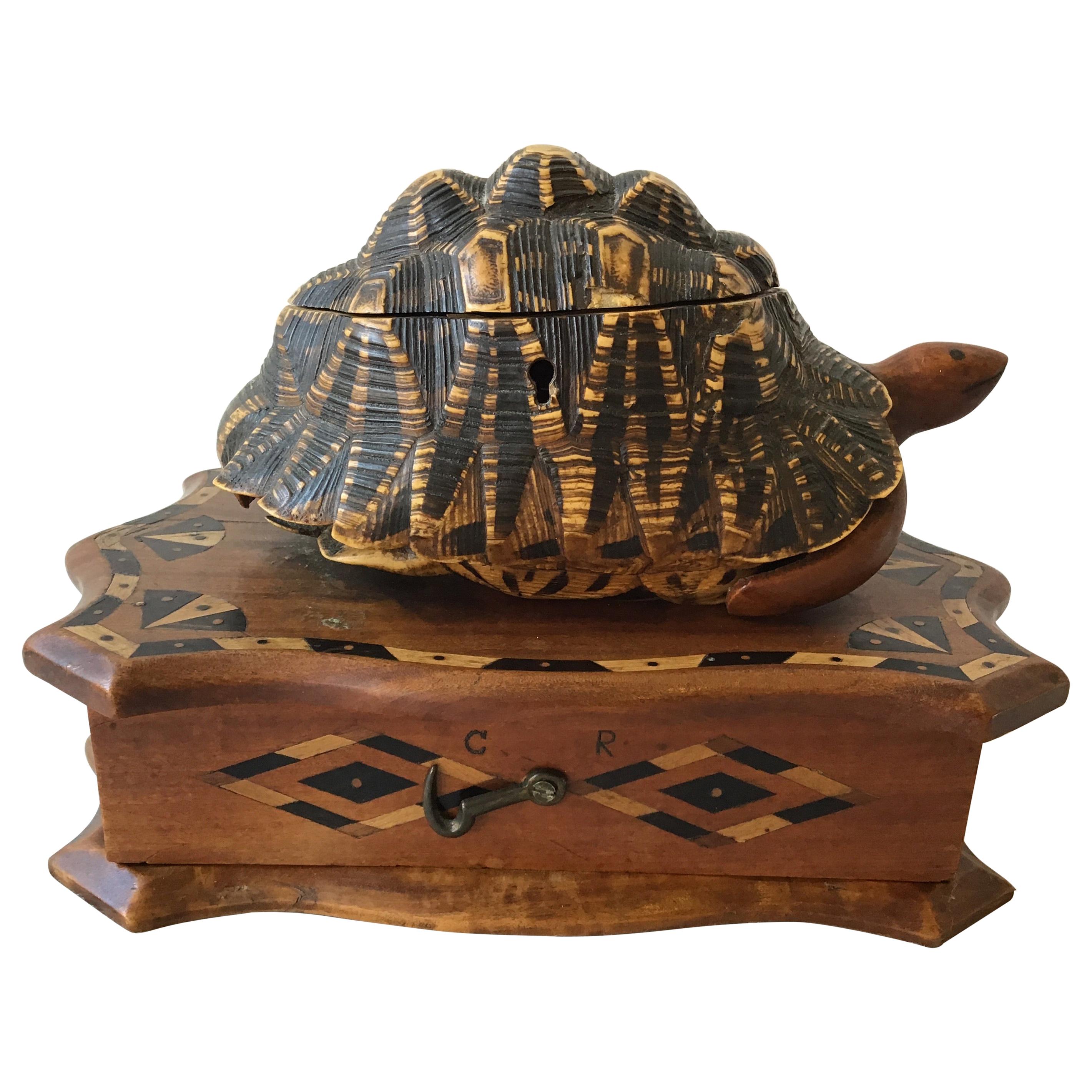 1880s English Carved Wood Turtle Box at 1stDibs | wooden turtle box