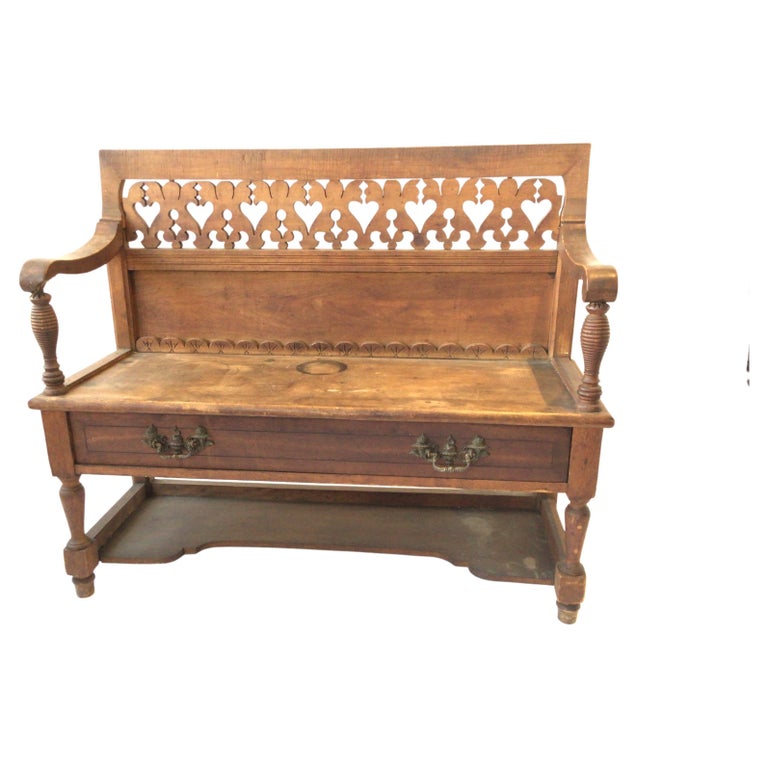 1880s Entryway Bench at 1stDibs