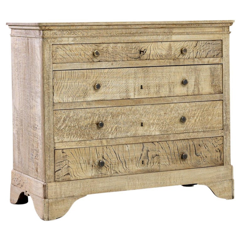 1880s French Bleached Oak Commode at 1stDibs