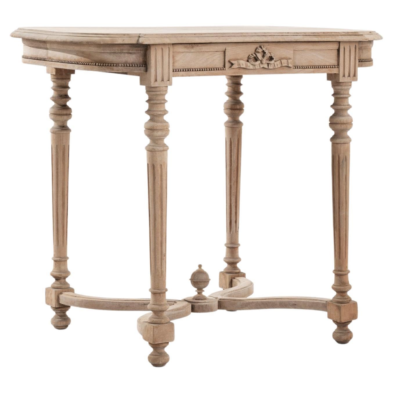 Antique French Bleached Oak Table at 1stDibs