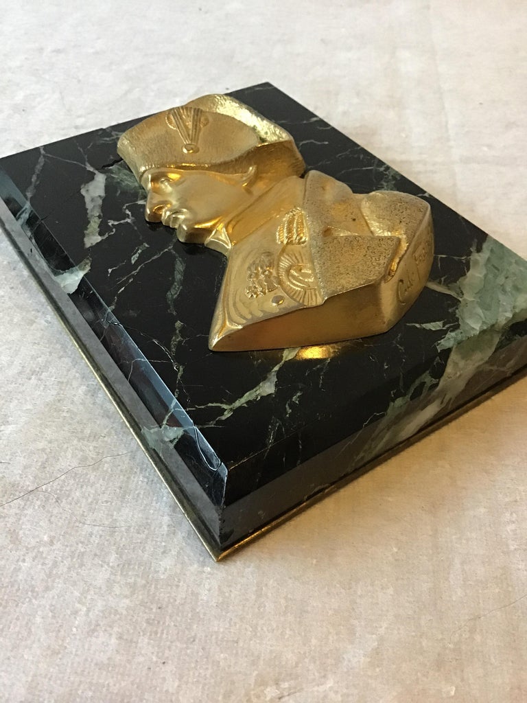 1880s French Gilt Bronze Napoleon Paperweight For Sale at 1stDibs