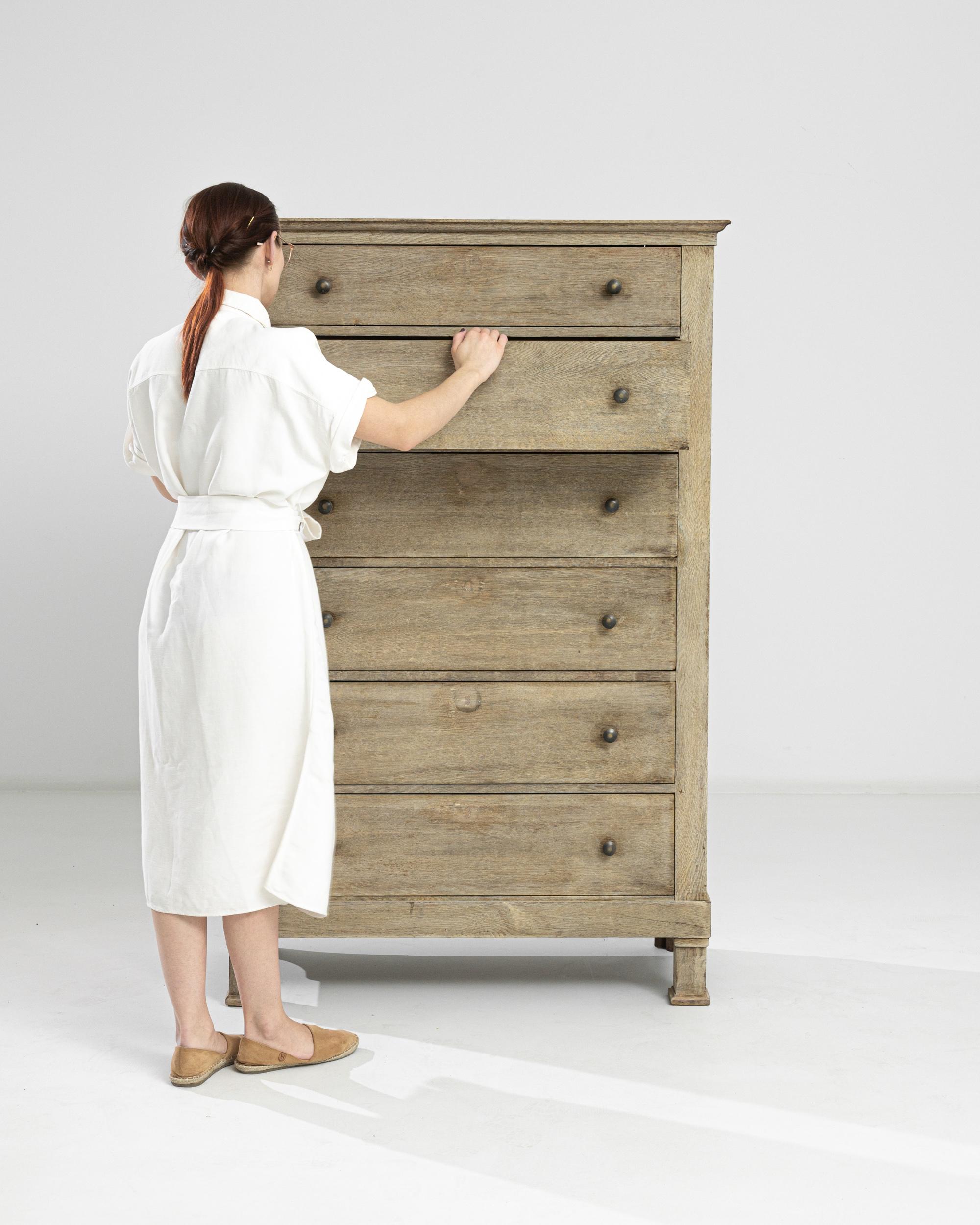1880s French Oak Chest of Drawers at 1stDibs