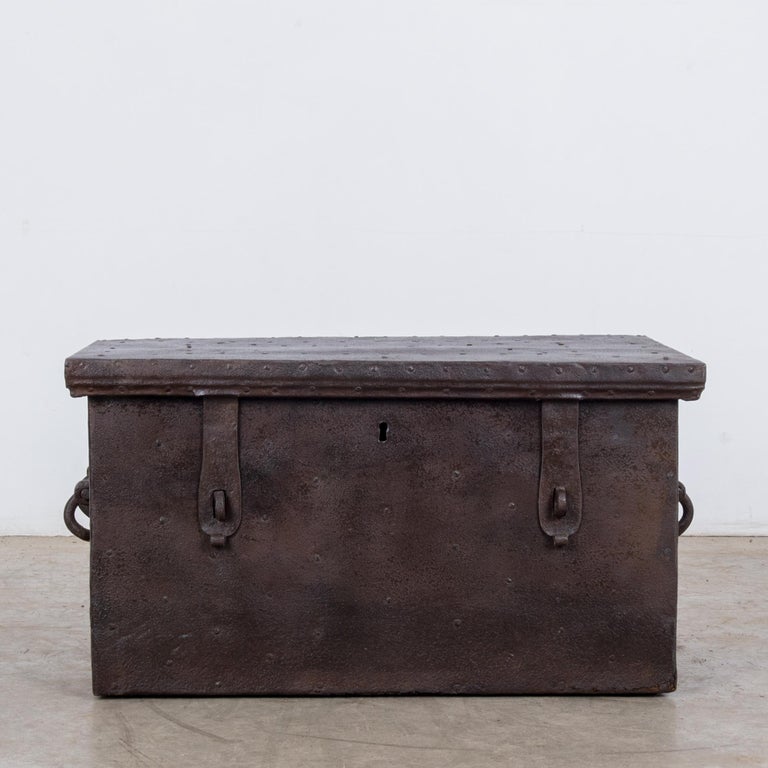 1880s French Wood and Metal Trunk at 1stDibs