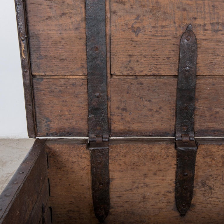 1880s French Wood and Metal Trunk at 1stDibs