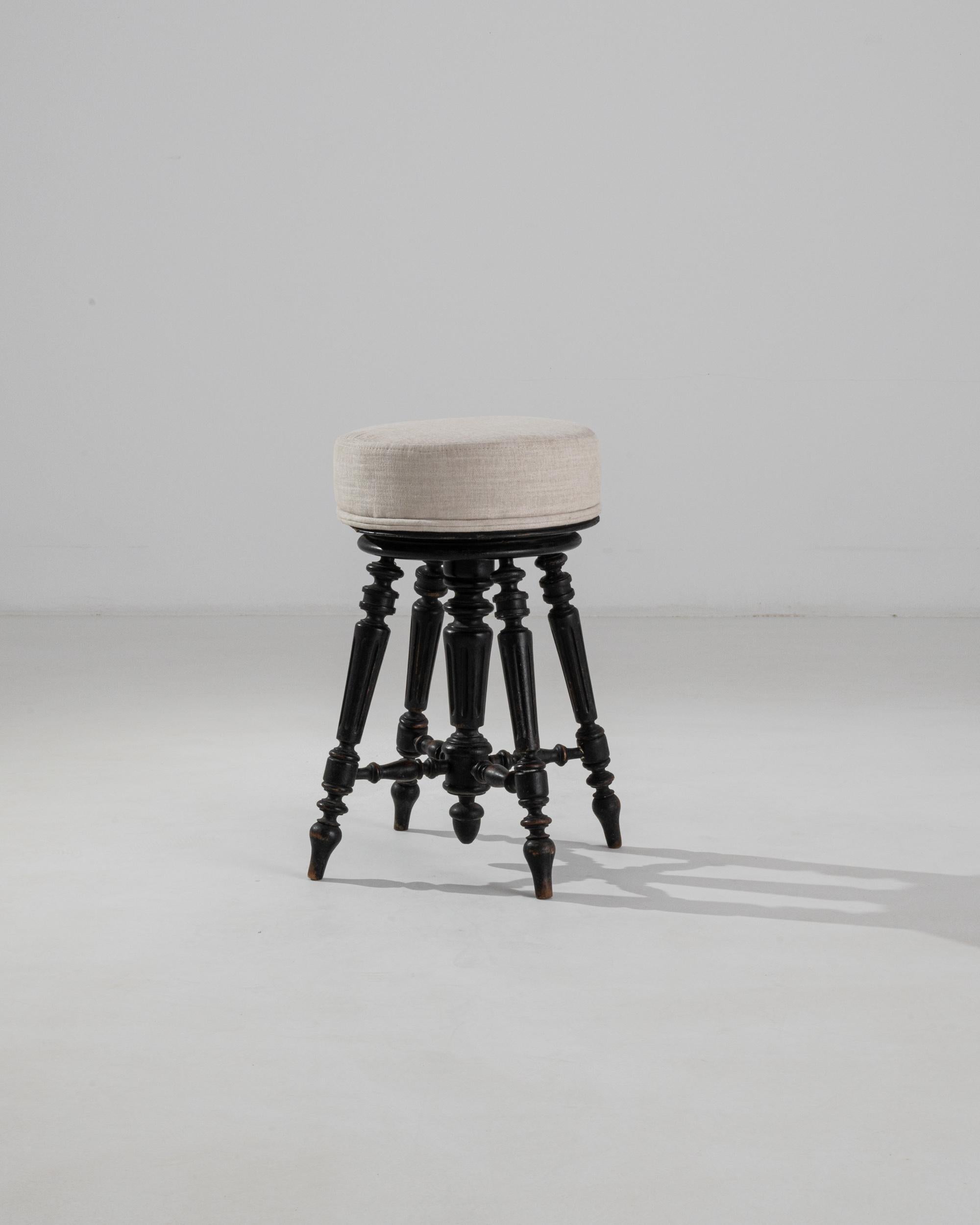 1880s French Wooden Stool at 1stDibs