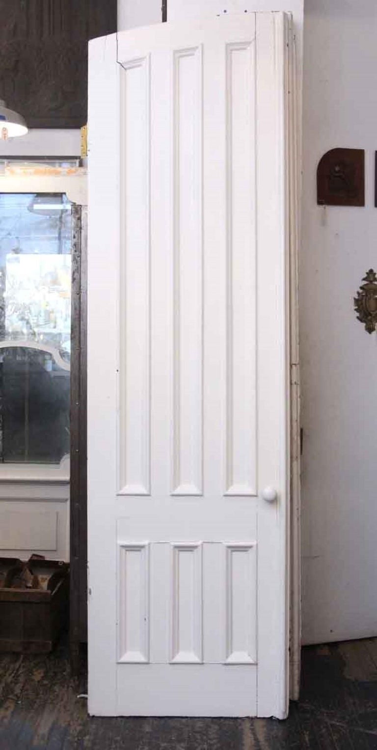 1880s Pair of Arched Tall Recessed Panel Parlor Doors For Sale at 1stDibs