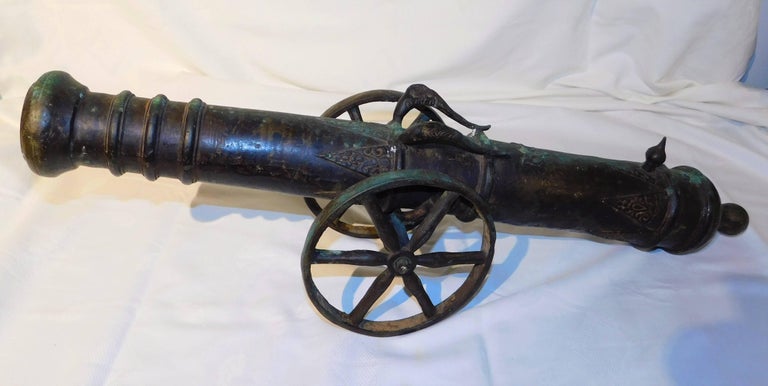 1880s Victorian Bronze Signal Cannon at 1stDibs