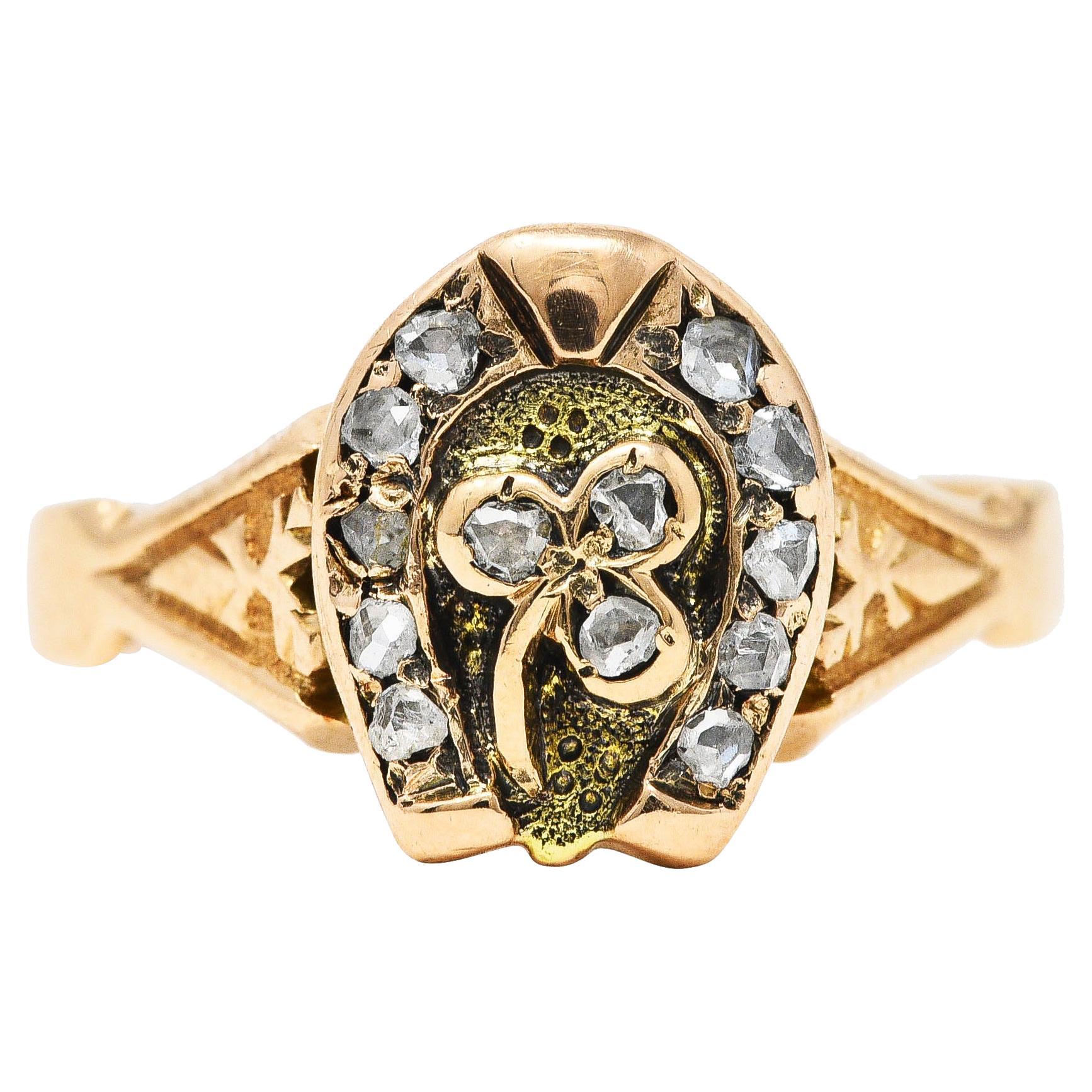 Two-Tone Two Stone Fashion Diamond Ring with 14 Karat Rose Gold and White Gold For Sale at 1stDibs