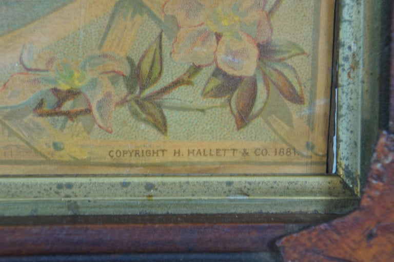 1881 Antique H. Hallett and Co Framed Chromolithograph Print The Little ...