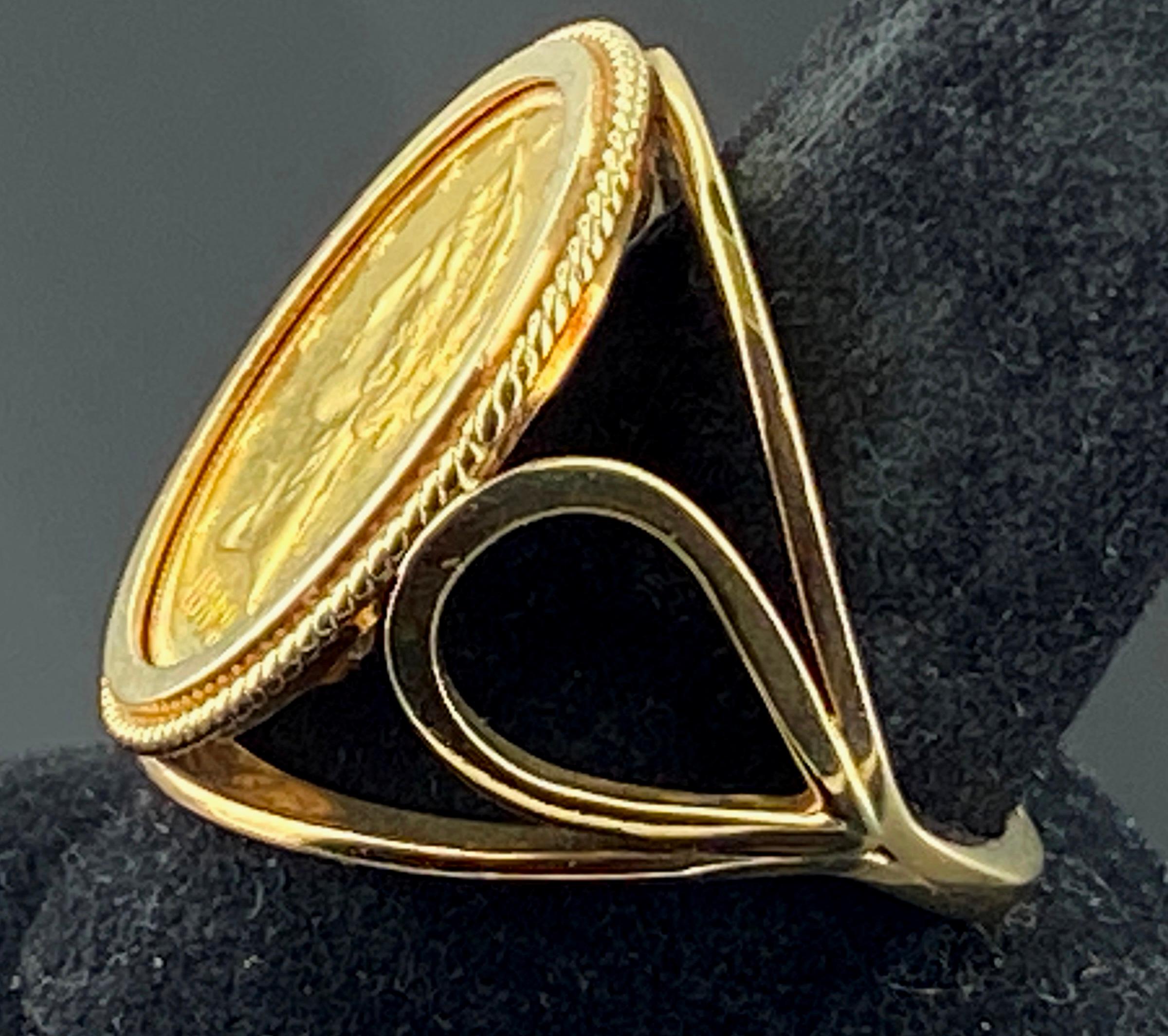 1882 US $5 Gold Coin in 14 Karat Yellow Gold Mounting at 1stDibs | 1882 ...