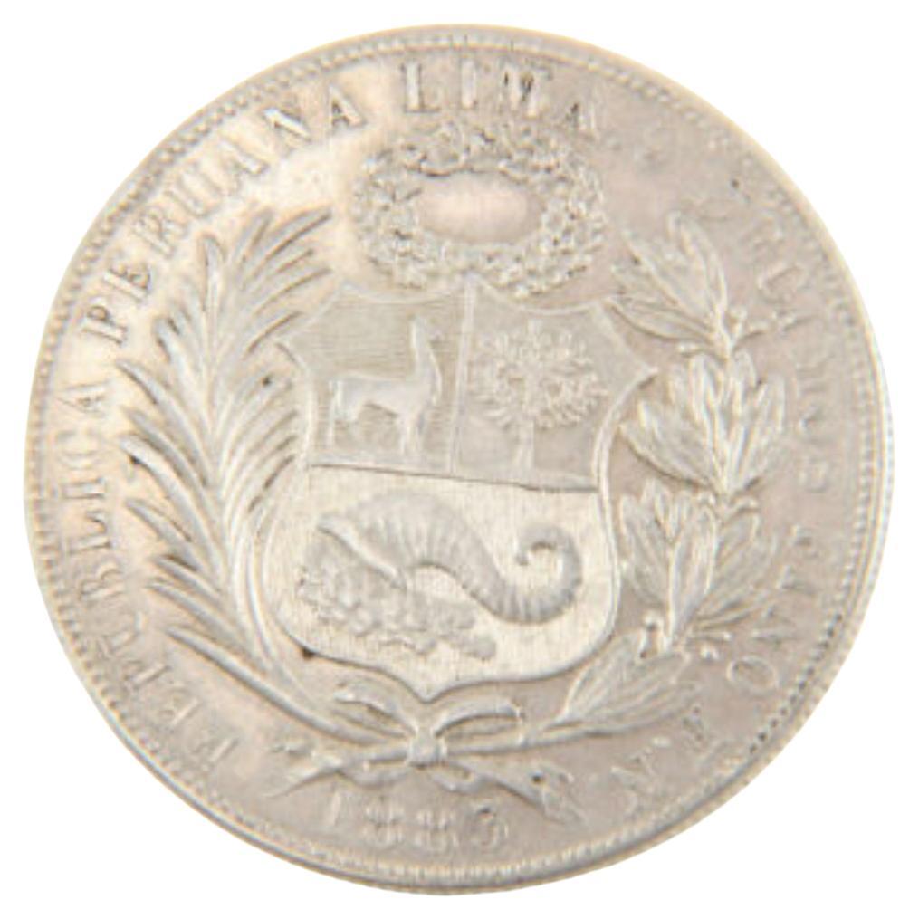 1883s Peruvian Silver Coin 1H28 For Sale at 1stDibs
