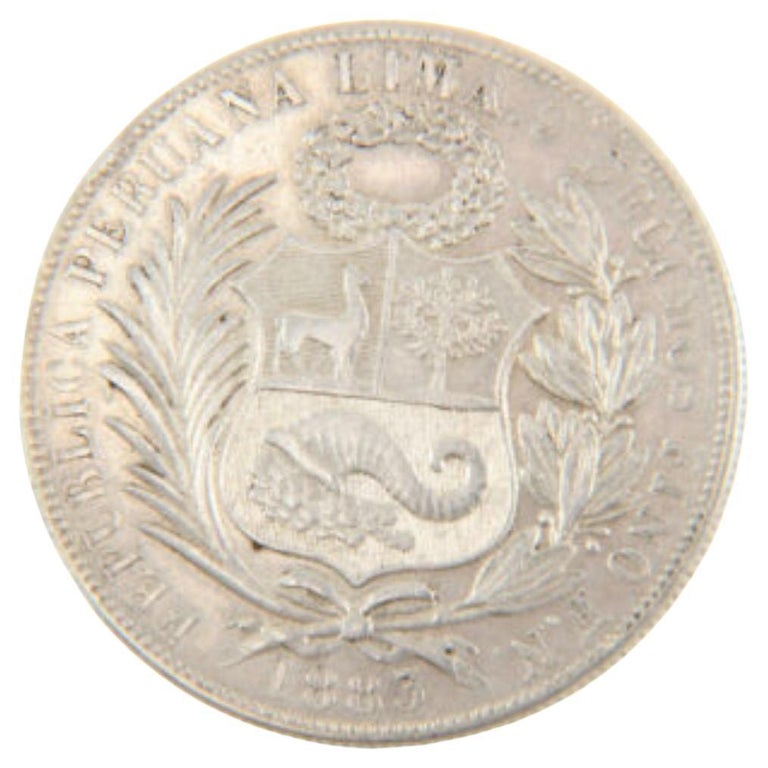 1883s Peruvian Silver Coin 1H28 For Sale at 1stDibs