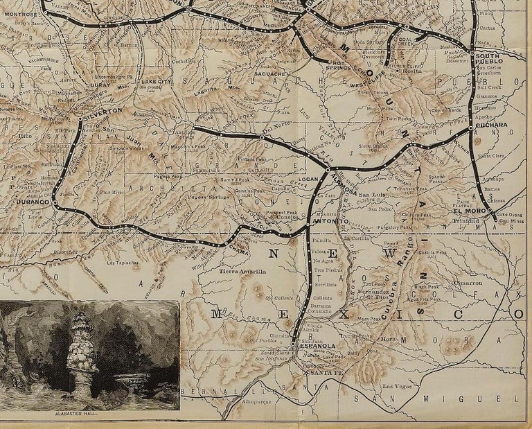 1885 Denver and Rio Grande System Antique Map by Rand McNally and Co ...