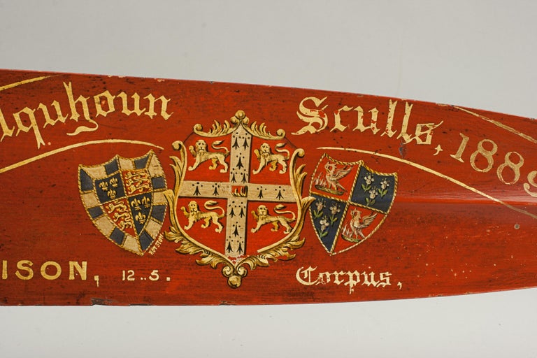 1889 Rowing Oars, A Pair Of Sculling Trophy Blades Corpus Christi. at ...