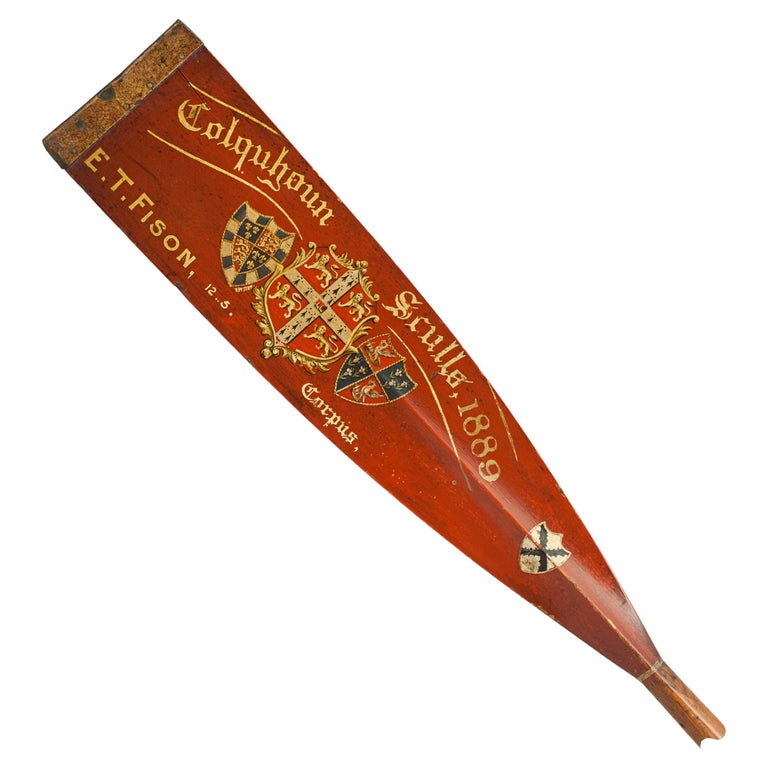 1889 Rowing Oars, A Pair Of Sculling Trophy Blades Corpus Christi. at ...
