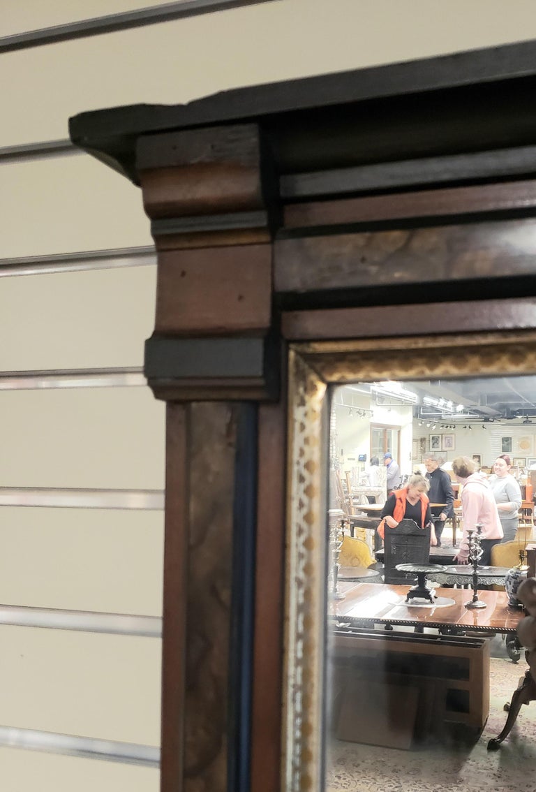 1890s American Classical Parcel Ebonized Mahogany Wall Mirror For Sale ...