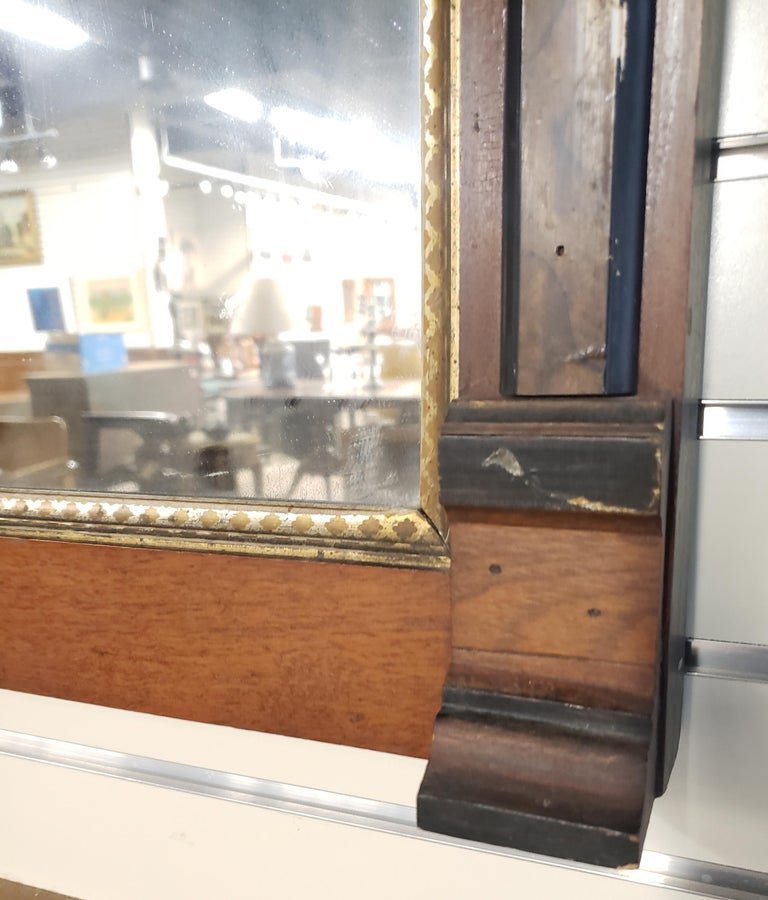 1890s American Classical Parcel Ebonized Mahogany Wall Mirror For Sale ...