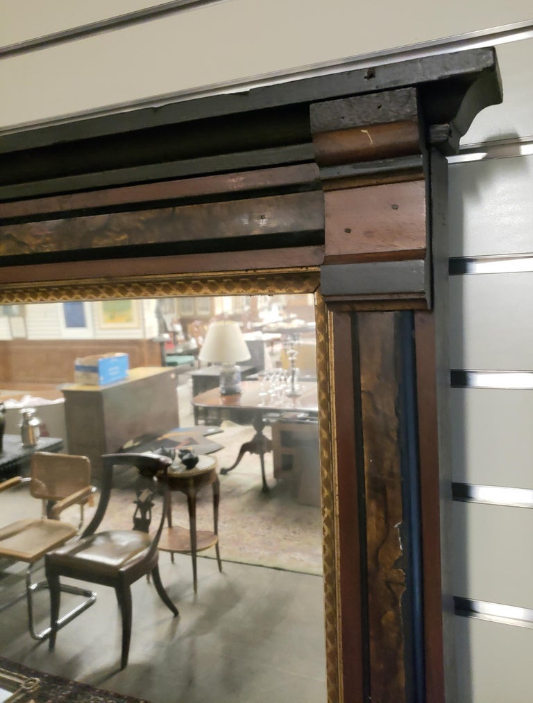 1890s American Classical Parcel Ebonized Mahogany Wall Mirror For Sale ...