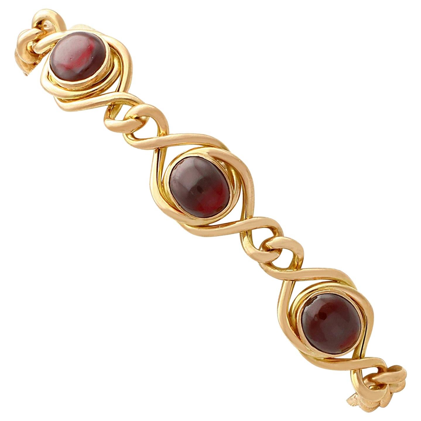 Antique Bohemian Garnet Bracelet at 1stDibs