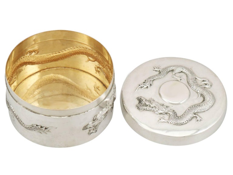1890s Antique Chinese Export Silver Box by Wang Hing at 1stDibs