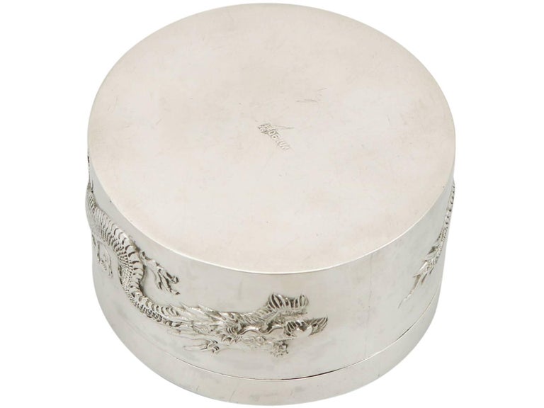 1890s Antique Chinese Export Silver Box by Wang Hing at 1stDibs