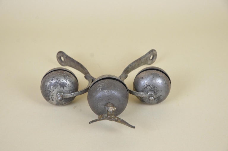 1890s Antique German Carriage Sleigh Parade Show Horse Triple Bell with ...