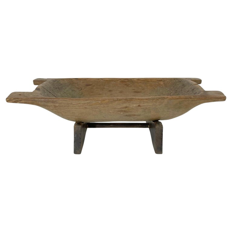 1890's Antique Wooden Dough Trough on Original Stand For Sale at 1stDibs