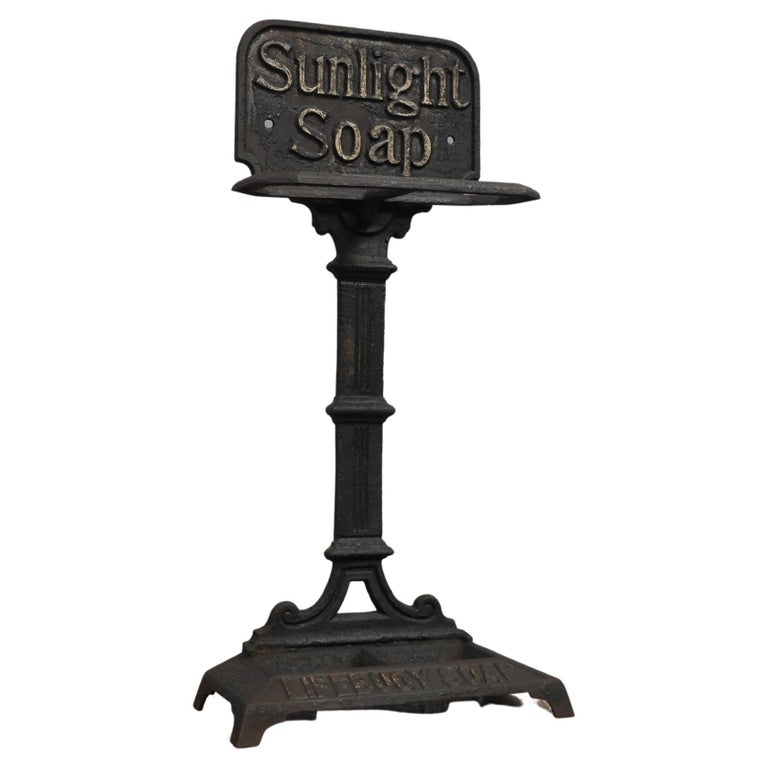 1890''s Cast Iron Lever Bros Advertising Stick Stand For Sale at 1stDibs