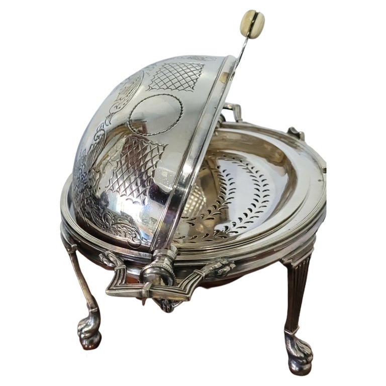 1890s Drew and Sons Revolving Electroplate Silver Oval Serving Dish For ...
