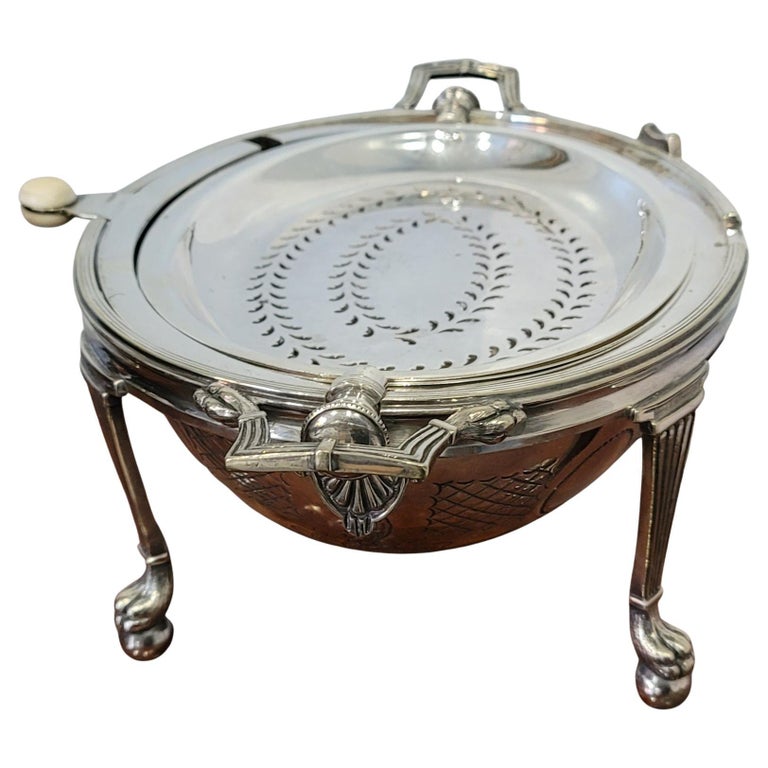 1890s Drew and Sons Revolving Electroplate Silver Oval Serving Dish For ...
