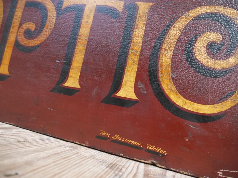 1890's Gilt Dispensing Optician's Trade Sign For Sale at 1stDibs